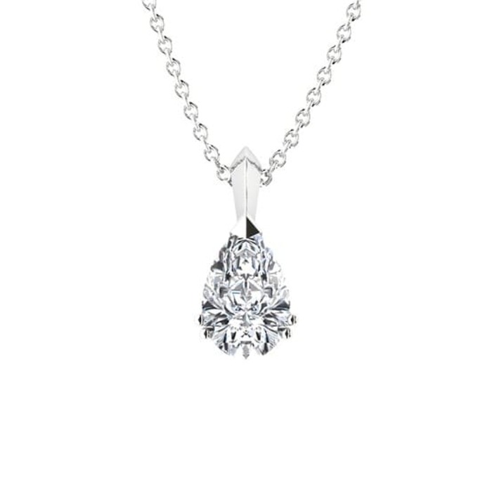 Pendentif diamant Classique taille POIRE